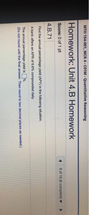 Solved MTH 154-001, MCR 4-C01M - Quantitative Reasoning | Chegg.com