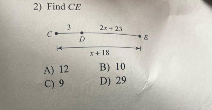 Solved 2) Find CE | Chegg.com