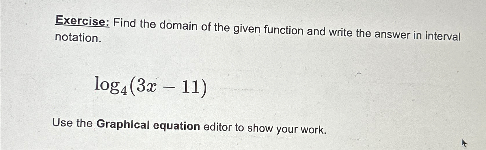 Solved Exercise: Find the domain of the given function and | Chegg.com