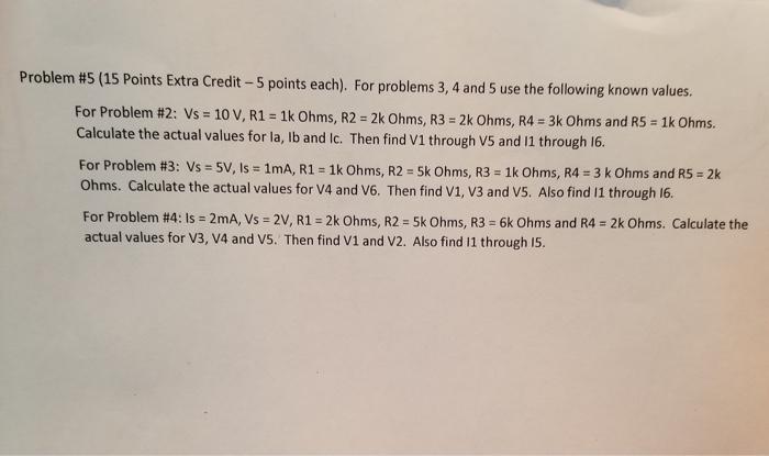 Solved blem \#5 (15 Points Extra Credit - 5 points each). | Chegg.com