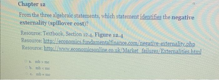 Solved From the three algebraic statements, which statement | Chegg.com