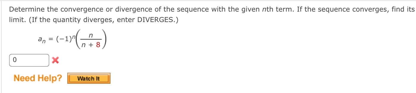 Solved Determine the convergence or divergence of the | Chegg.com