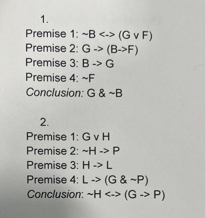 Solved (intro to logic) complete the proofs, showing both | Chegg.com
