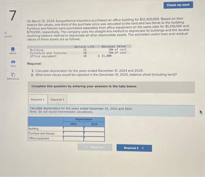 Solved On March 31, 2024, Susquehanna Insurance purchased an | Chegg.com