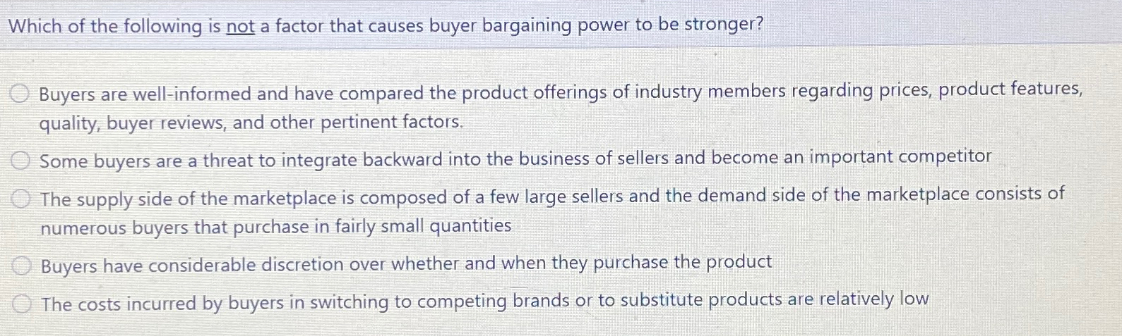 Solved Which of the following is not a factor that causes | Chegg.com