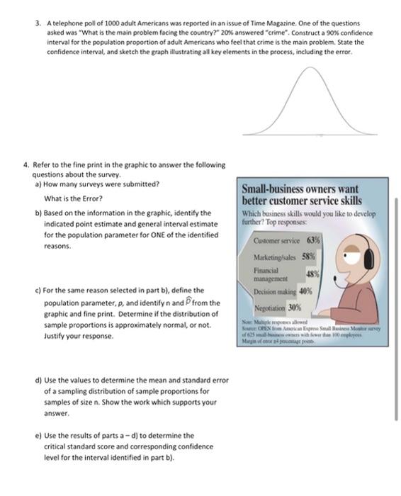 Solved 3. A telephone poll of 1000 adult Americans was | Chegg.com