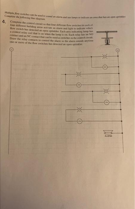 Solved Complete the line diagram based on the circuit | Chegg.com