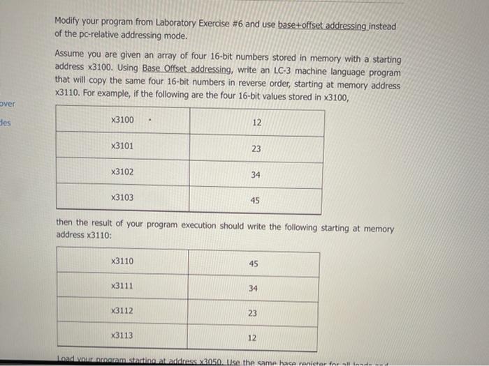 Solved Modify your program from Laboratory Exercise #6 and | Chegg.com