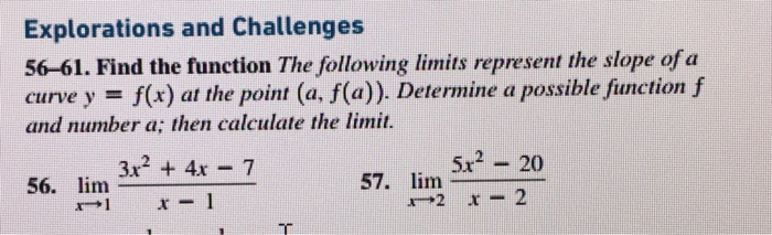 Solved Explorations and Challenges 56–61. Find the function | Chegg.com