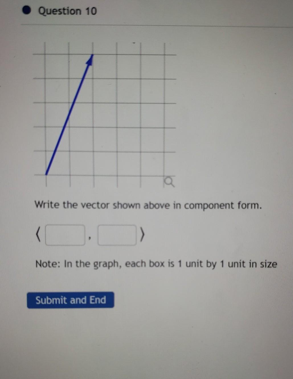 Solved Question 10 Write the vector shown above in component | Chegg.com