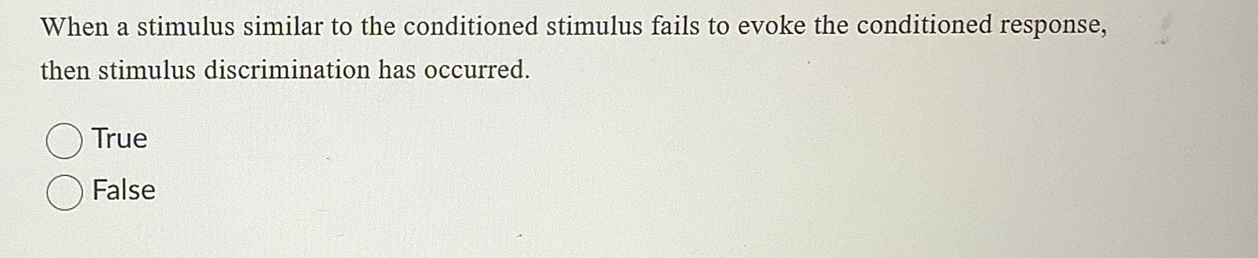 Solved When a stimulus similar to the conditioned stimulus | Chegg.com