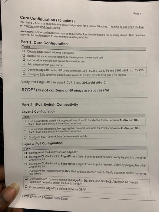 Solved VLAN Configuration Task Conflgure the remaining VLANs | Chegg.com
