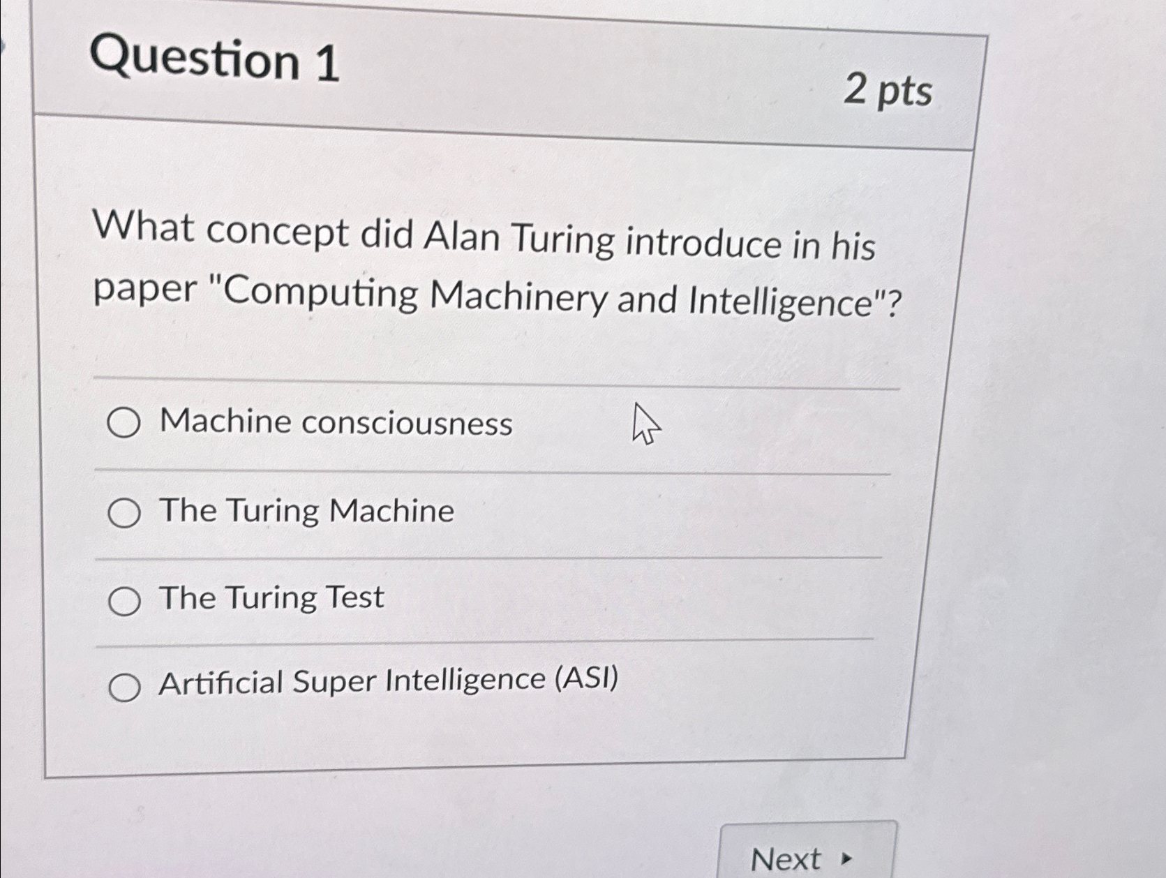 Solved Question 12 ﻿ptsWhat concept did Alan Turing | Chegg.com