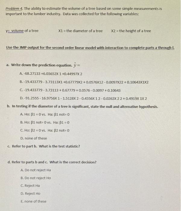 Problem 4. The ability to estimate the volume of a | Chegg.com