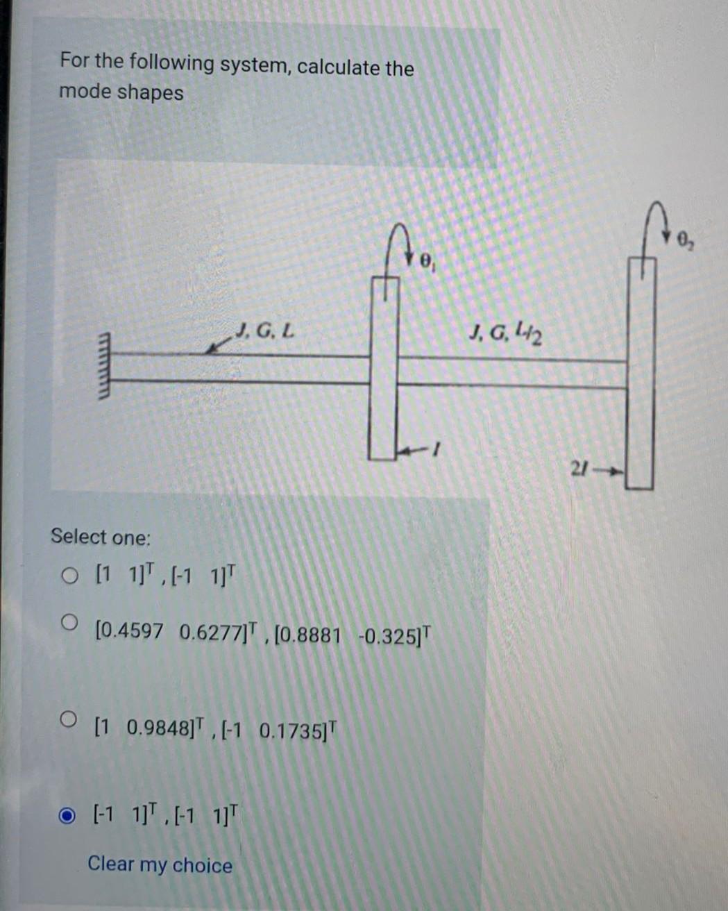 Solved For the following system, calculate the mode shapes | Chegg.com