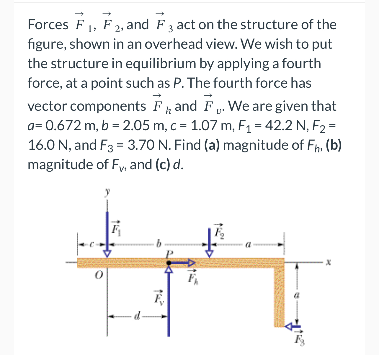 Solved Forces vec(F)1,vec(F)2, ﻿and vec(F)3 ﻿act on the | Chegg.com