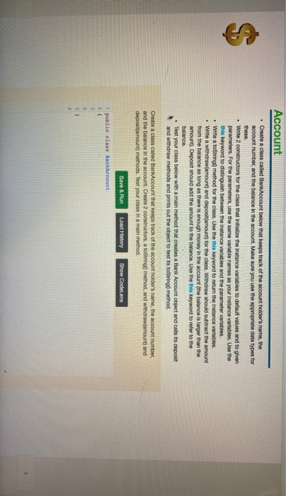 Solved Account • Create A Class Called Bankaccount Below 