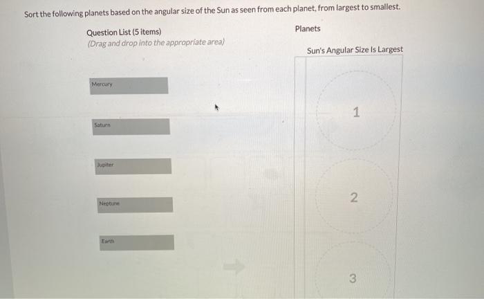 Solved help place this in order from largest to smallest | Chegg.com