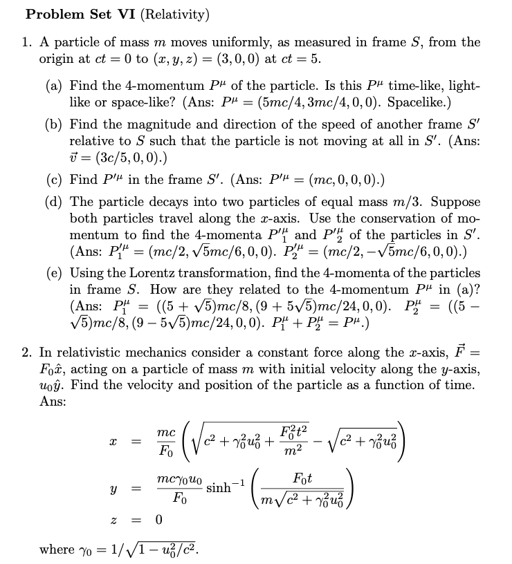 [solved] 1 A Particle Of Mass M Moves Uniformly As M