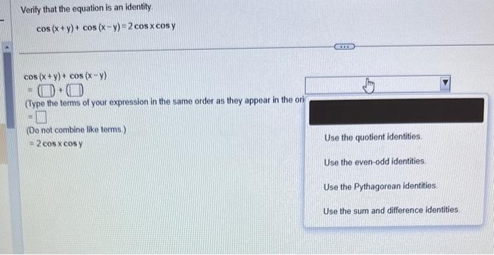 Solved Verify that the equation is an identity. | Chegg.com