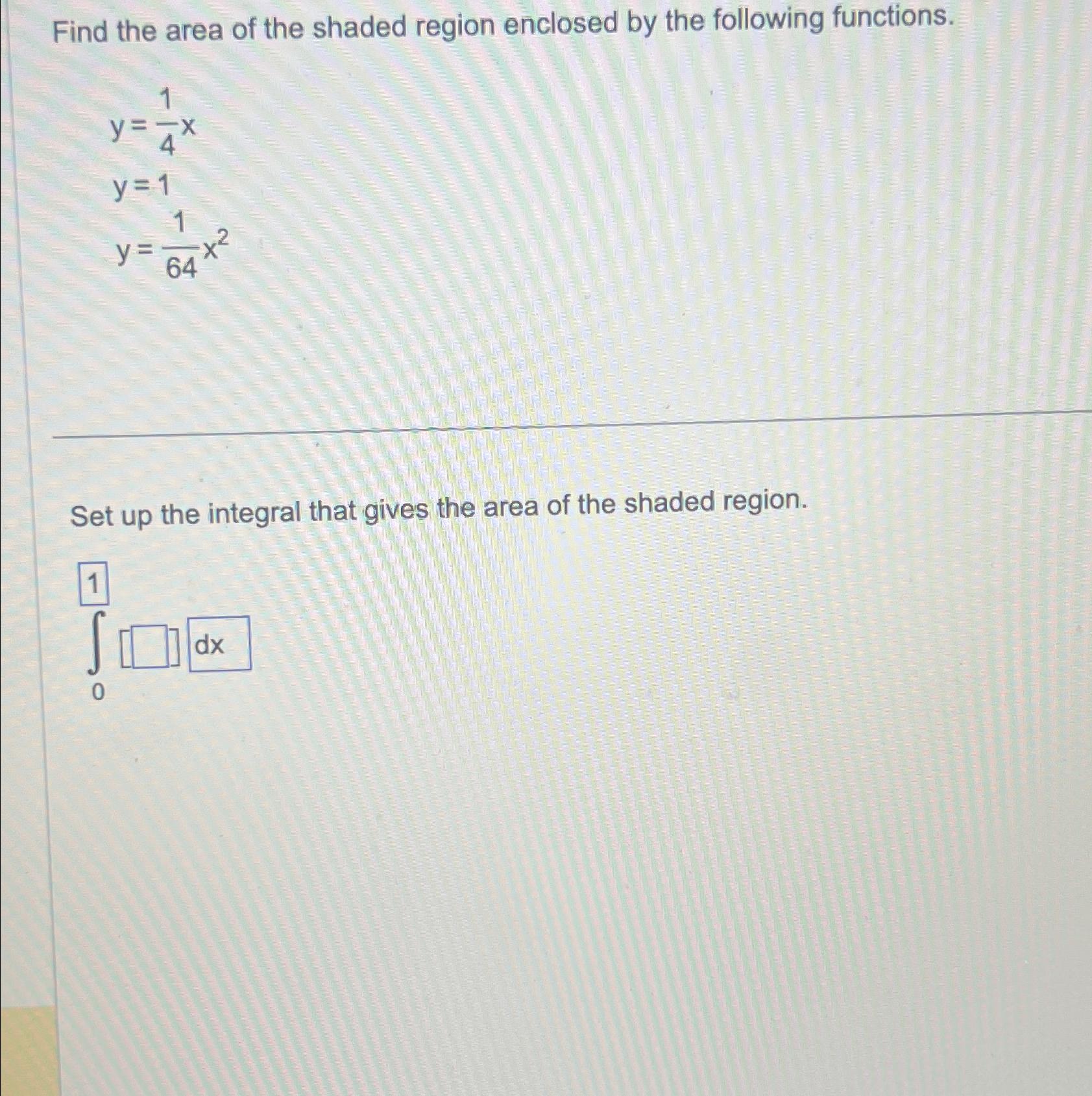 Solved Find the area of the shaded region enclosed by the | Chegg.com