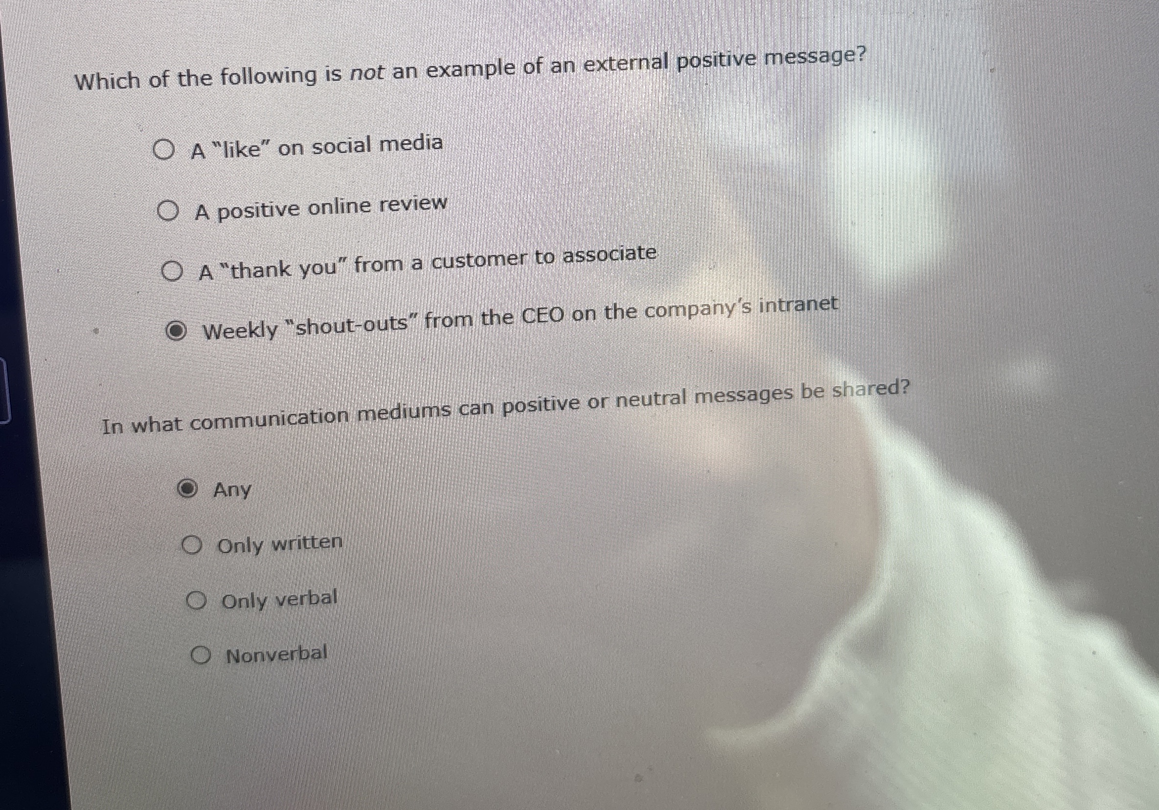 Solved Which of the following is not an example of an | Chegg.com