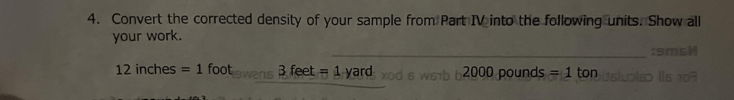 Solved Convert the corrected density of your sample from | Chegg.com