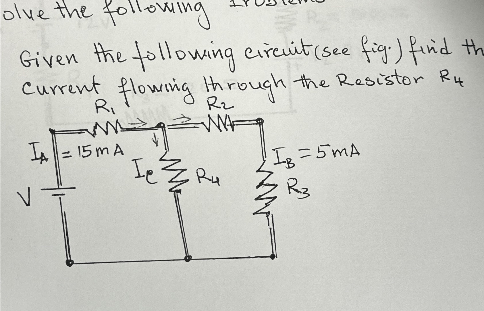 Solved Solve the followingGiven the following circuit (see | Chegg.com