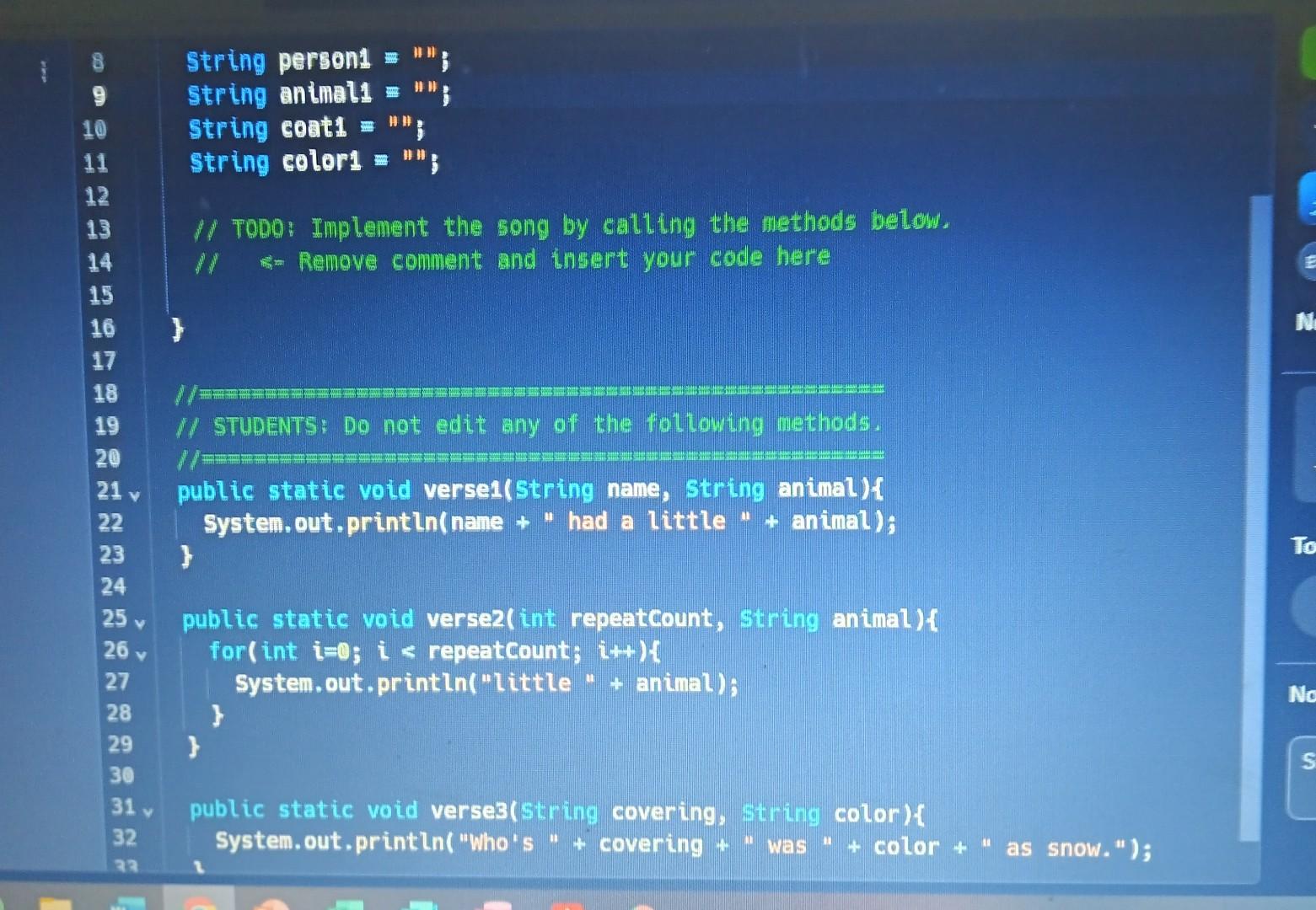 Solved String persent = "String antmaL = " "String | Chegg.com