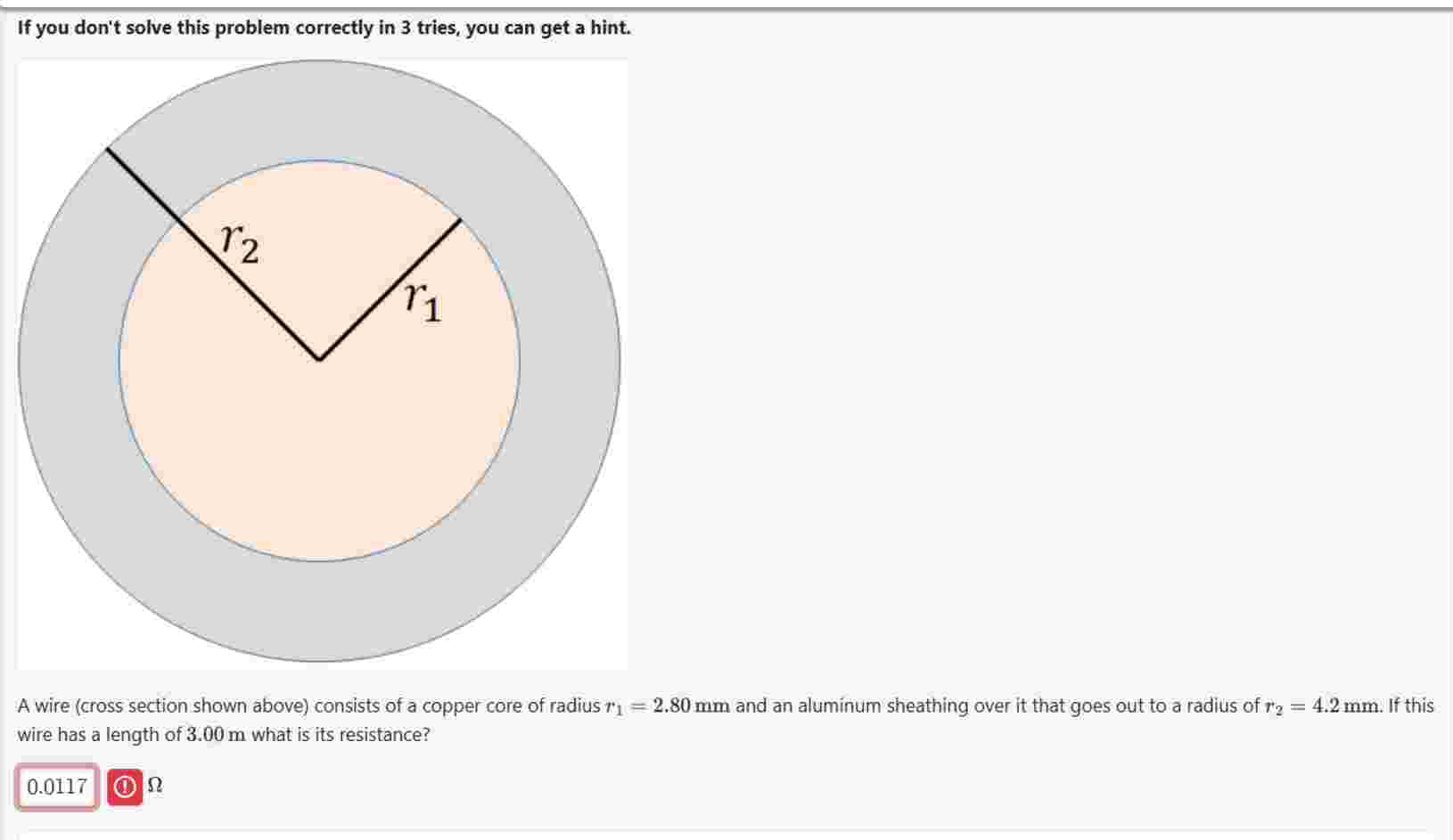 Solved If ﻿you don't solve this problem correctly in 3 | Chegg.com