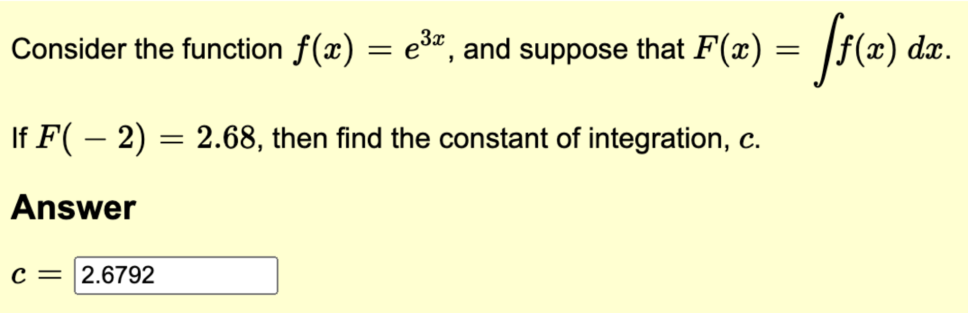 Solved Consider the function f(x)=e3x, ﻿and suppose that | Chegg.com