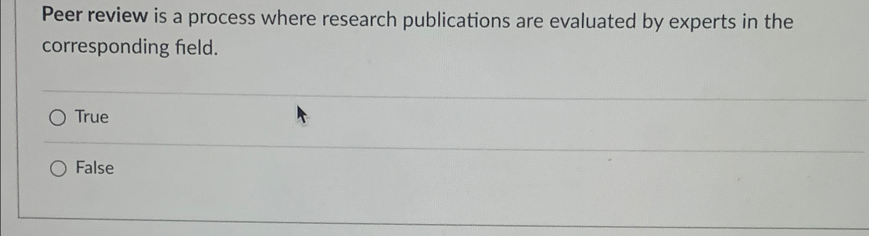Solved Peer review is a process where research publications | Chegg.com