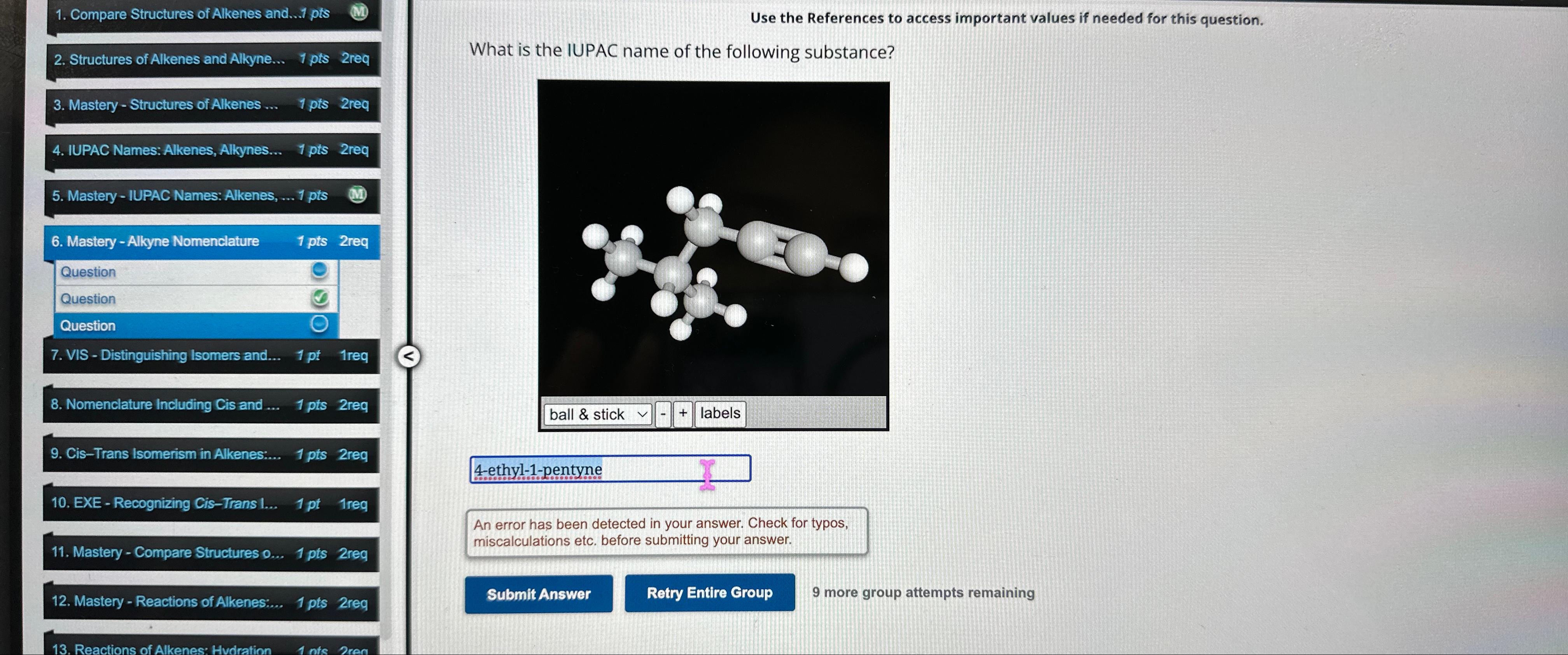 Solved Compare Structures of Alkenes and...1 | Chegg.com