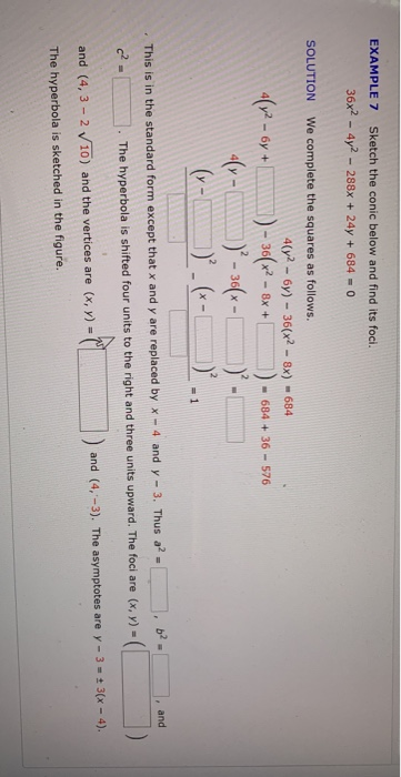 Solved EXAMPLE 7 Sketch the conic below and find its foci. | Chegg.com