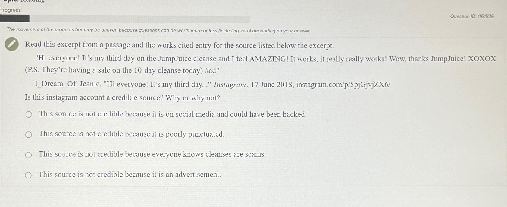 Solved The movement of the progress bar may be uneven | Chegg.com