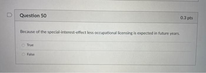 Because of the special-interest-effect less | Chegg.com