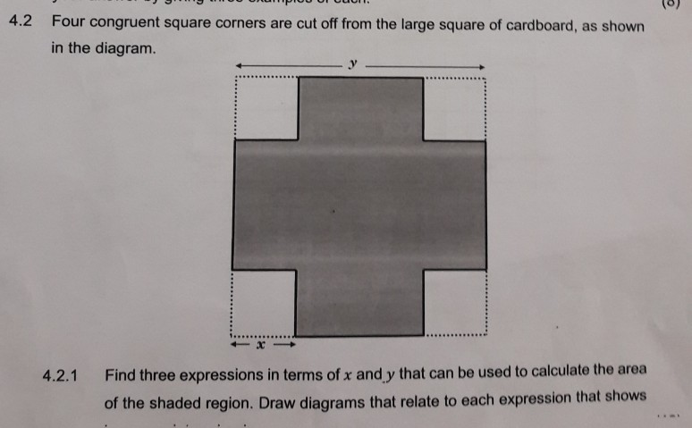 Solved 4.2 Four congruent square corners are cut off from | Chegg.com