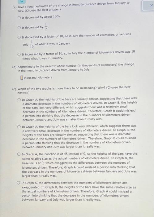 Solved Groph A and Graph B both show the distance driven by | Chegg.com