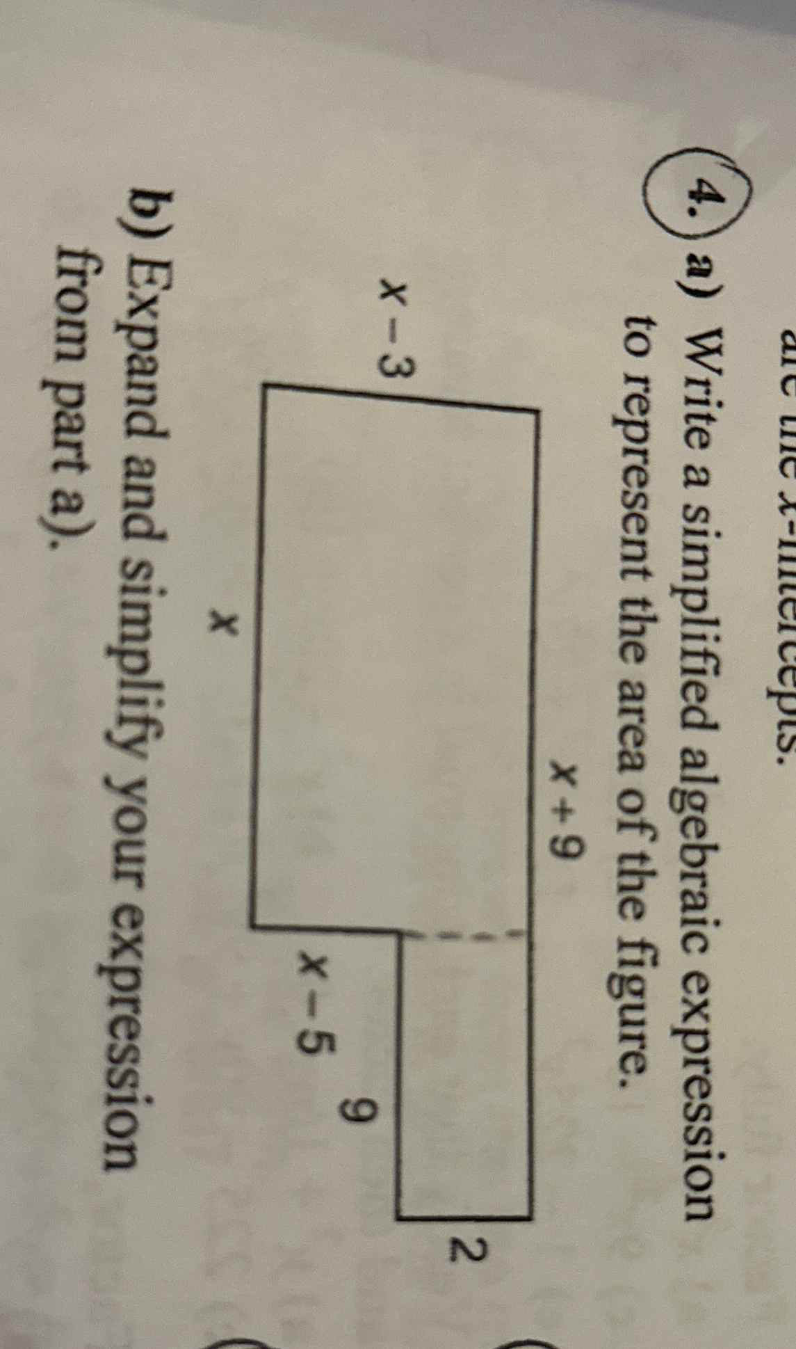 Solved a) ﻿Write a simplified algebraic expression to | Chegg.com