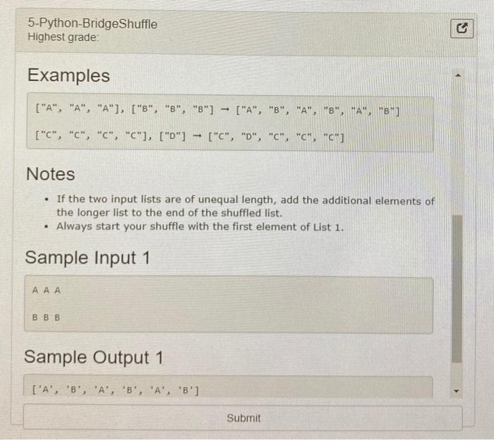 Solved 4-Python-Everywhere List Highest grade: Problem | Chegg.com