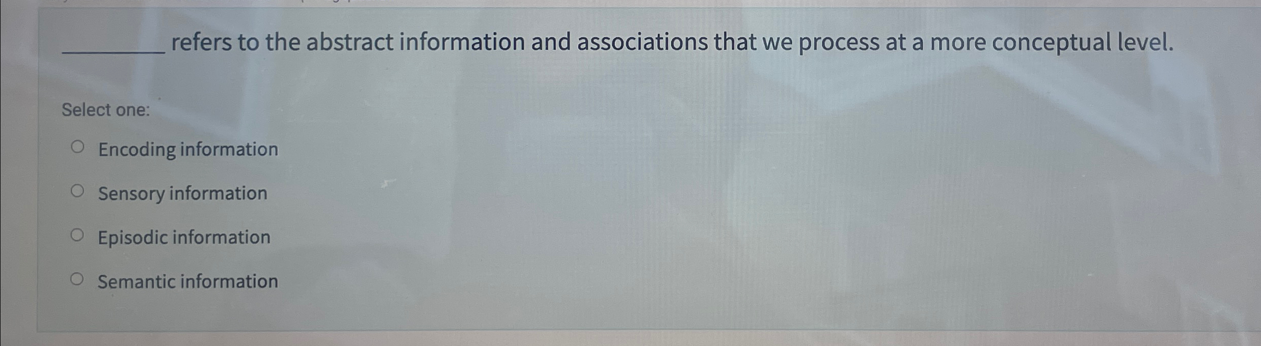 Solved refers to the abstract information and associations | Chegg.com