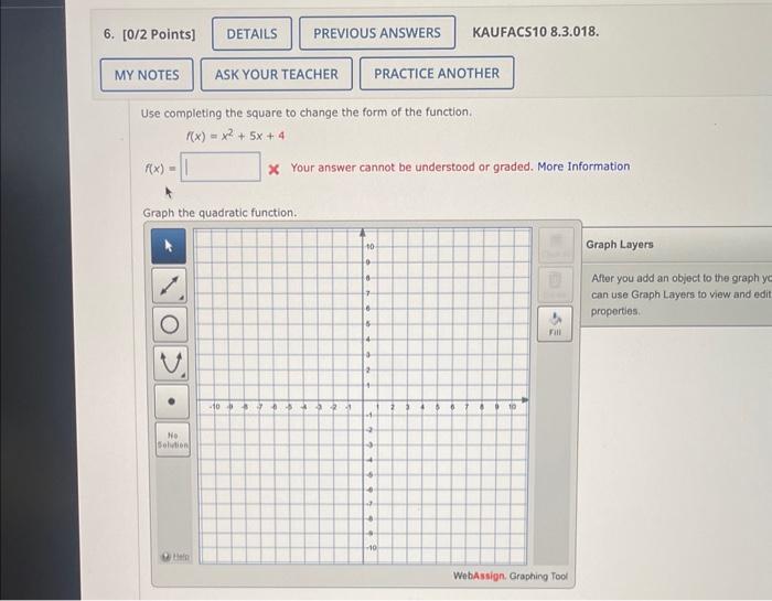 Solved Use completing the square to change the form of the | Chegg.com