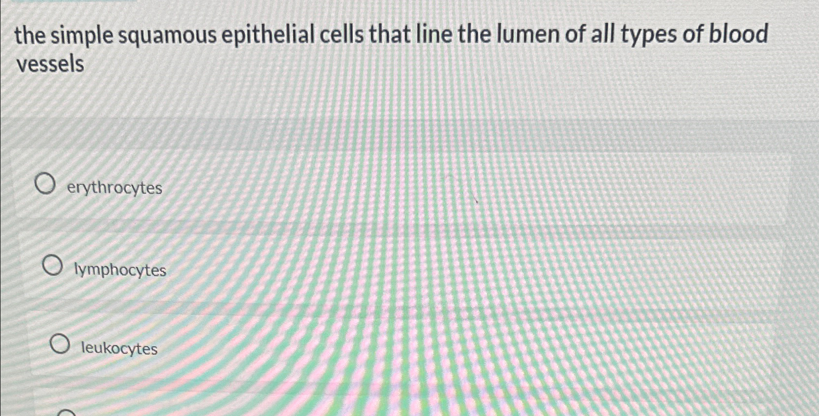 Solved the simple squamous epithelial cells that line the | Chegg.com