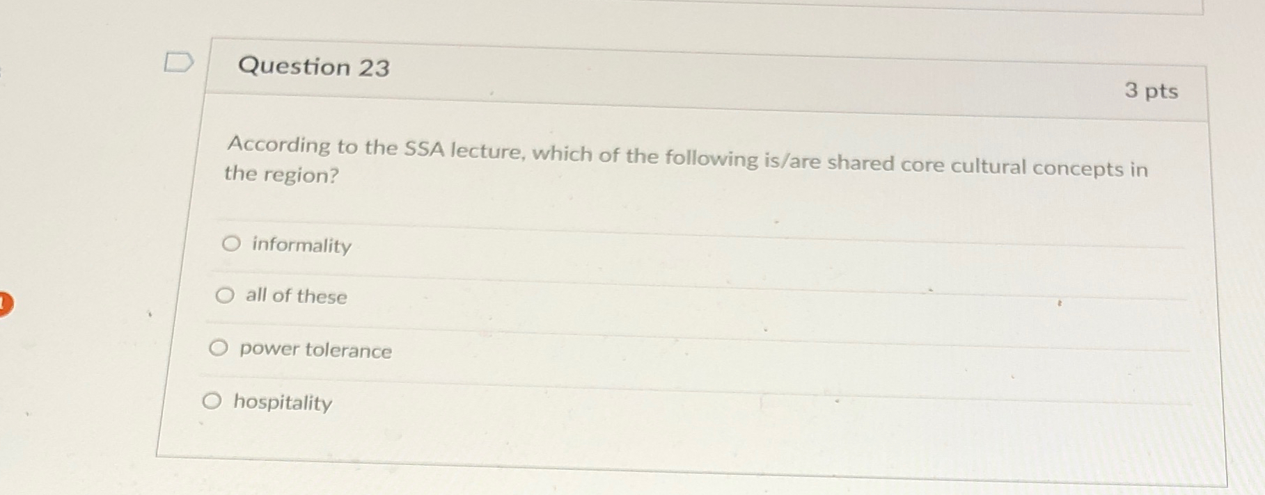 Solved Question 233 ﻿ptsAccording to the SSA lecture, which | Chegg.com