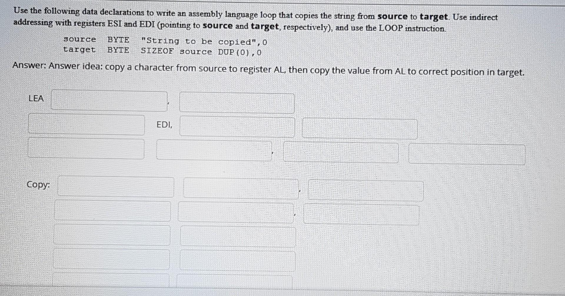 Solved Use the following data declarations to write an | Chegg.com