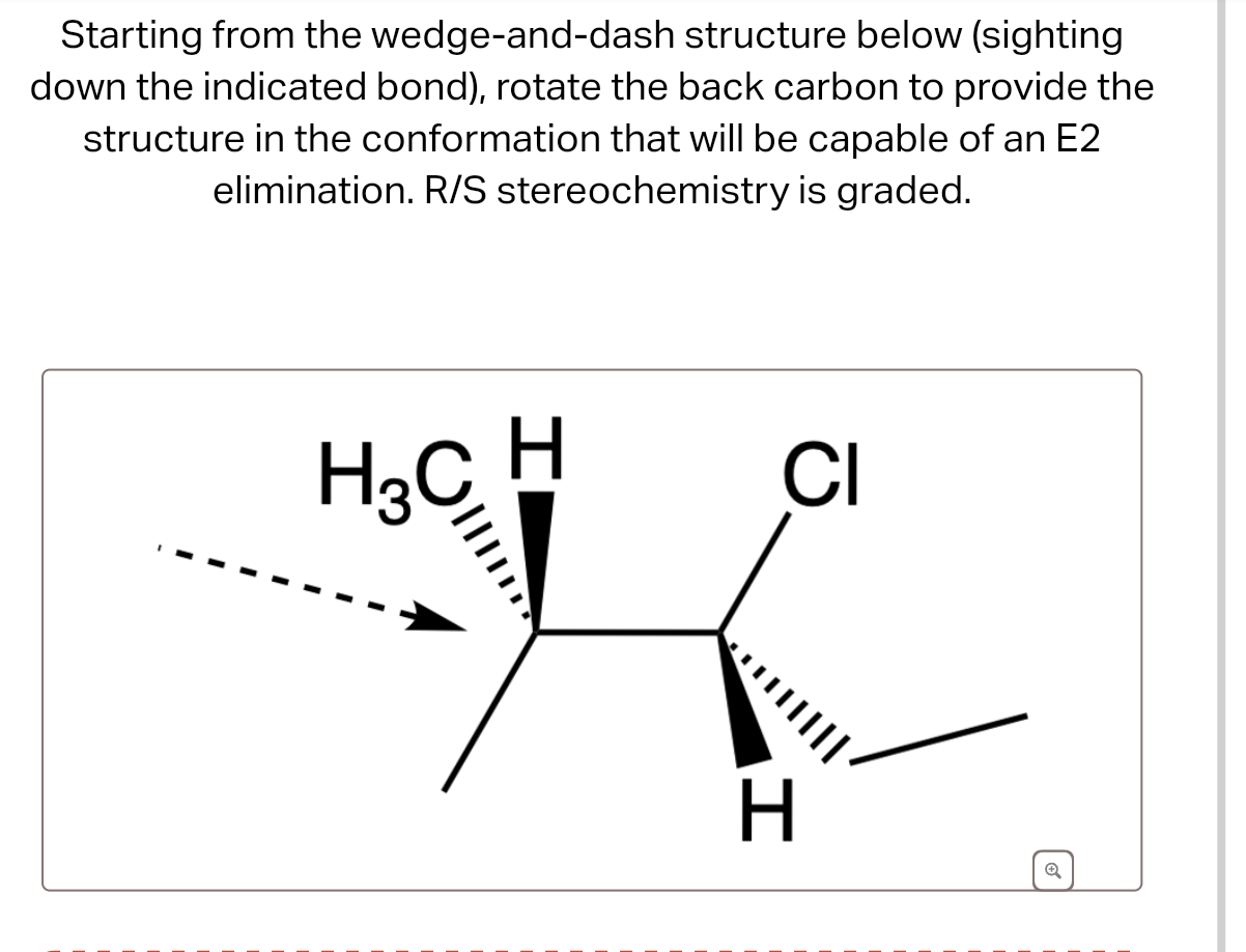 Solved Starting from the wedge-and-dash structure below | Chegg.com