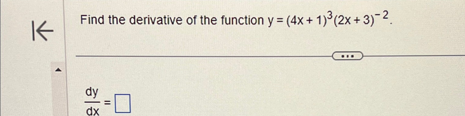 Solved Find the derivative of the function | Chegg.com
