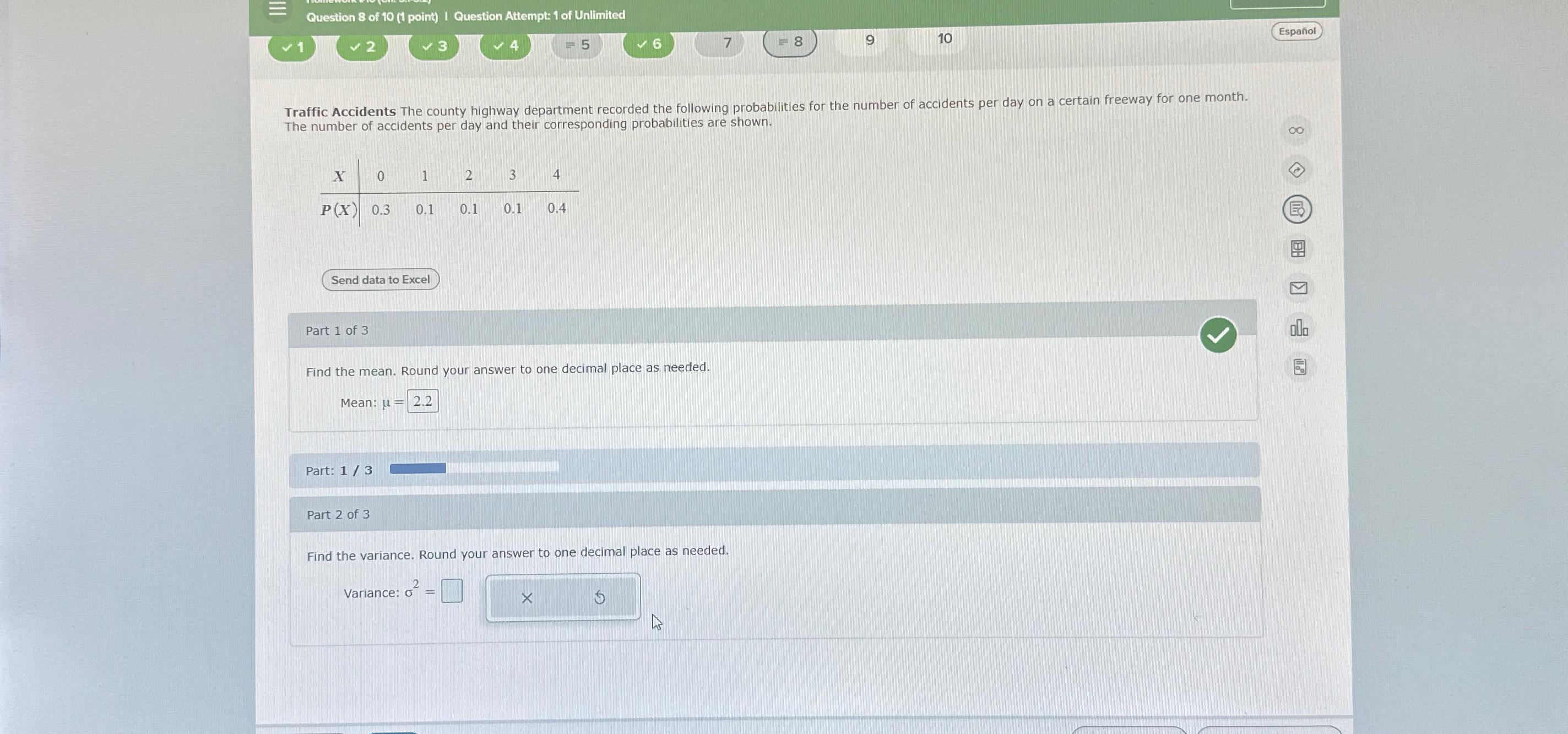 Solved Traffic Accidents The county highway department | Chegg.com