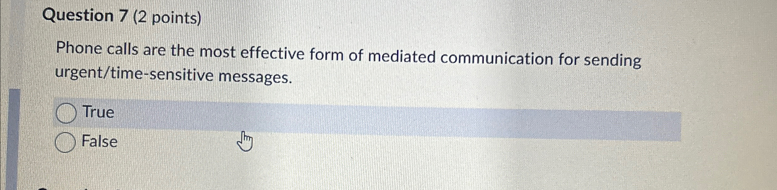 Solved Question 7 (2 ﻿points)Phone calls are the most | Chegg.com