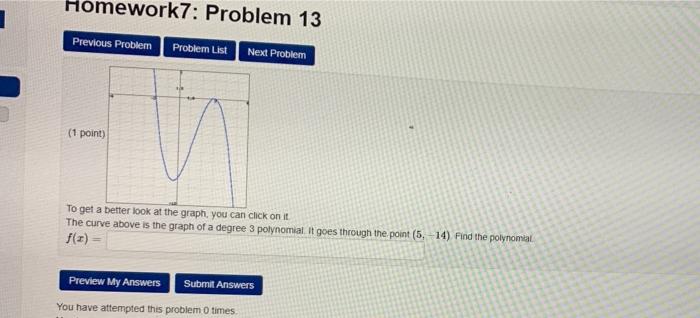 Solved Homework7: Problem 13 Previous Problem Problem List | Chegg.com Solved Homework7: Problem 13 Previous Problem Problem List | Chegg.com